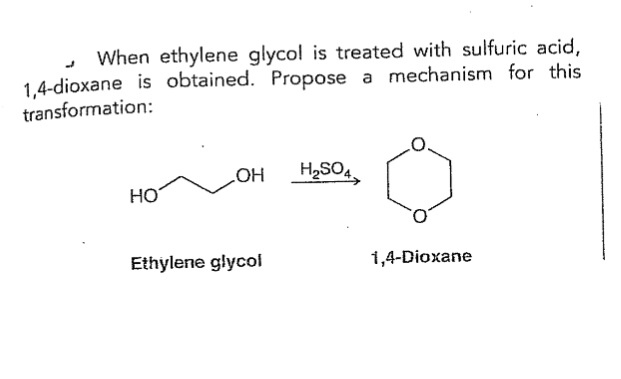 Solved When ethylene glycol is treated with sulfuric acid, | Chegg.com