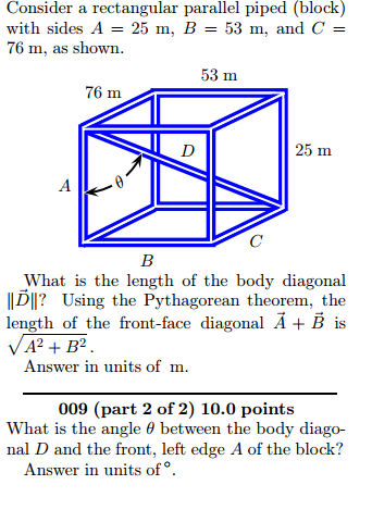 Solved Consider a rectangular parallel piped (block) with | Chegg.com
