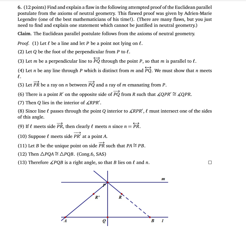 Solved Find and explain a flaw in the following proof of the | Chegg.com