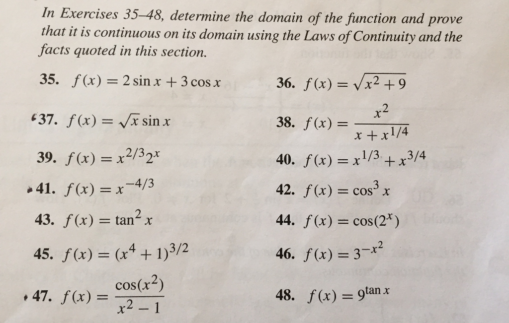 Solved Determine The Domain Of The Function And Prove That