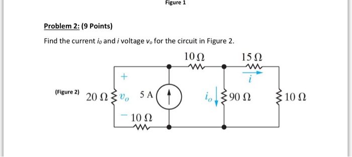 Solved Find the current i_0 and i voltage v_o for the | Chegg.com