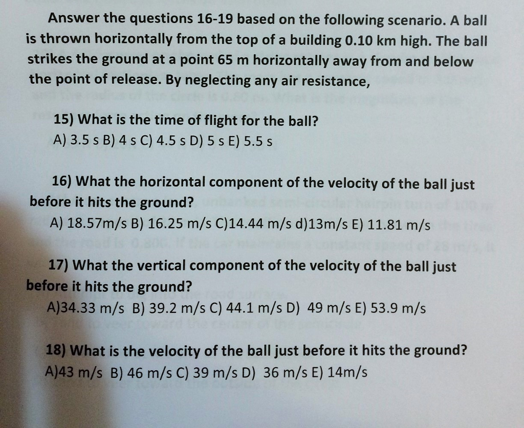 Solved Answer the questions 16-19 based on the following | Chegg.com