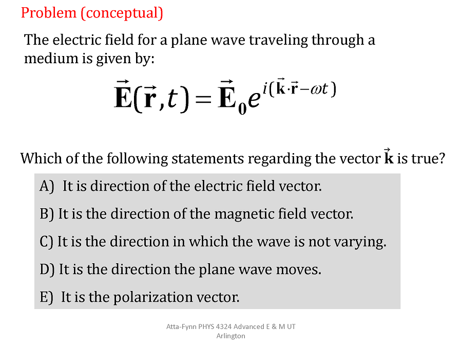 Solved Problem (conceptual The electric field for a plane | Chegg.com
