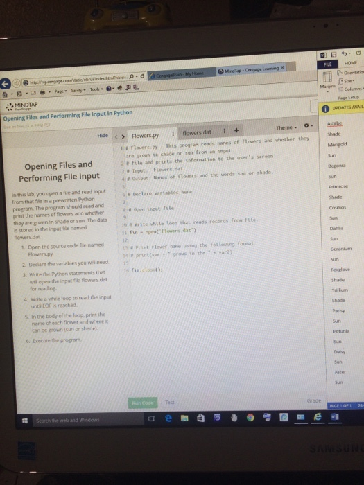 Solved In This Lab You Open A File And Read Input From That