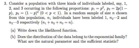 Solved 3. Consider a population with three kinds of | Chegg.com