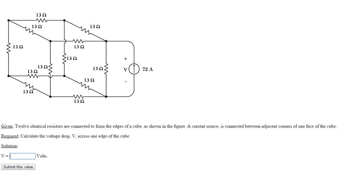 Solved Given: Twelve identical resistors are connected to | Chegg.com