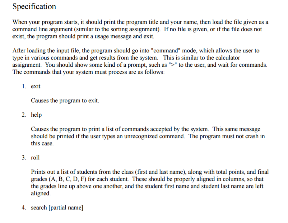 Solved Specification When Your Program Starts It Should Chegg solved-specification-when-your-program-starts-it-should-chegg