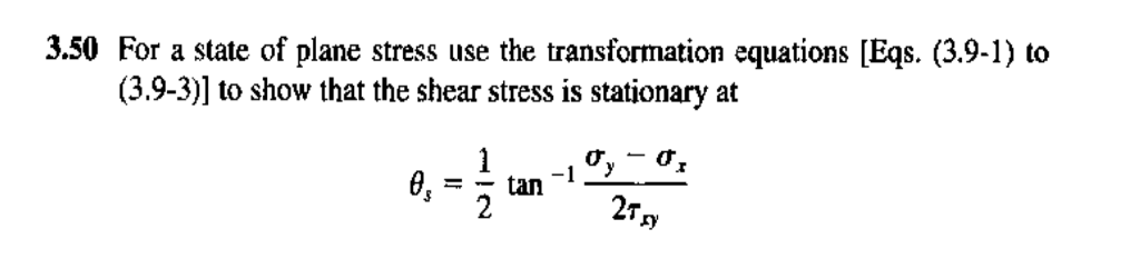 Solved 3.50 For a state of plane stress use the | Chegg.com