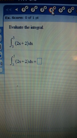Solved Evaluate the integral. Integral^5_3(2x + 2)dx | Chegg.com