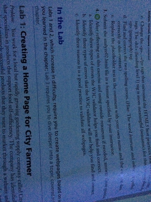 Solved identify three types of errors the w3c validator | Chegg.com