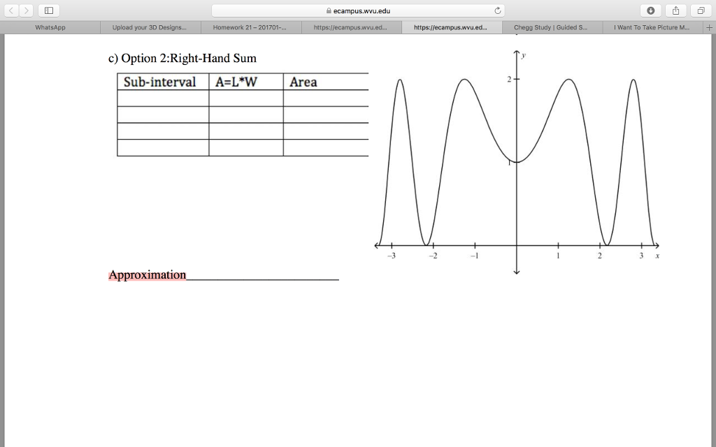 (Solved) - Given the function f(x) sin(x2)+1,estimate the areas bounded by... (1 Answer ...