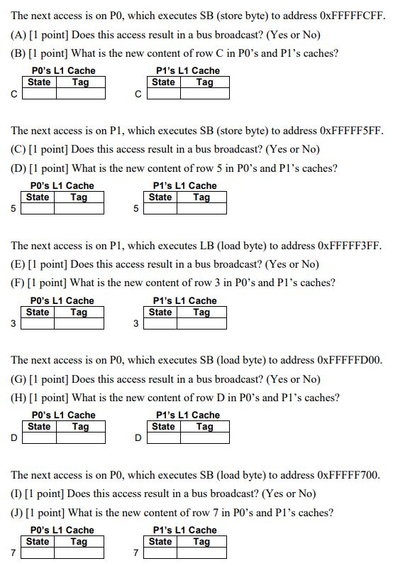 A shared-memory bus-based multiprocessor has two | Chegg.com