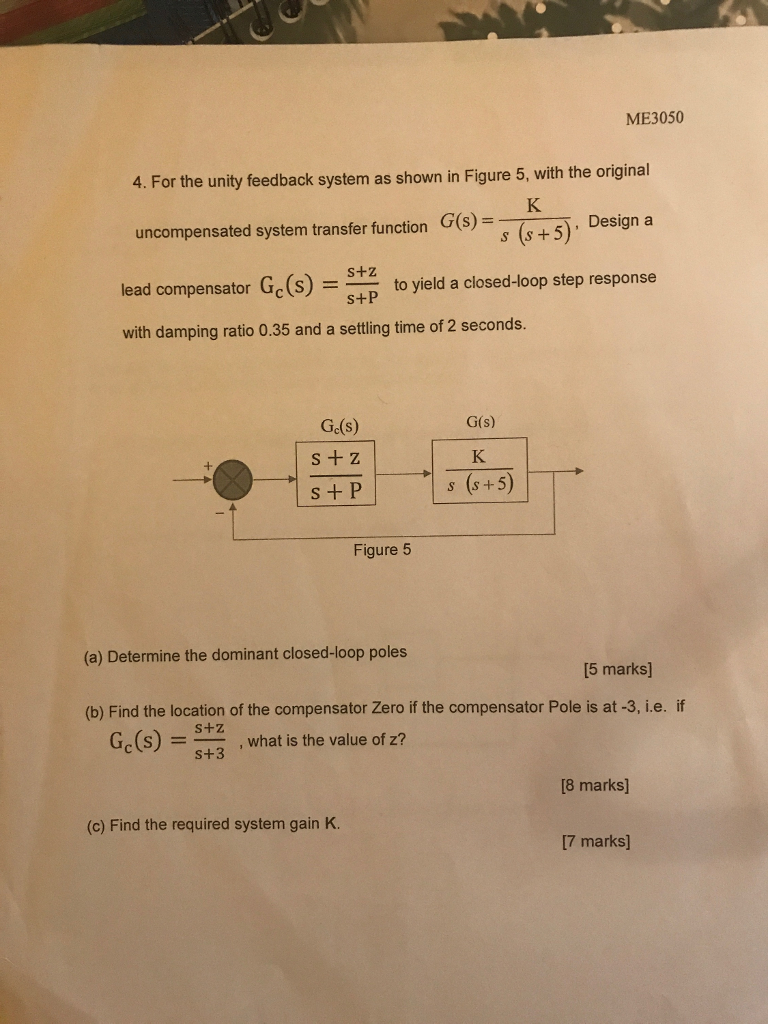 Solved: For The Unity Feedback System As Shown In Figure 5... | Chegg.com Solved: For The Unity Feedback System As Shown In Figure 5... | Chegg.com