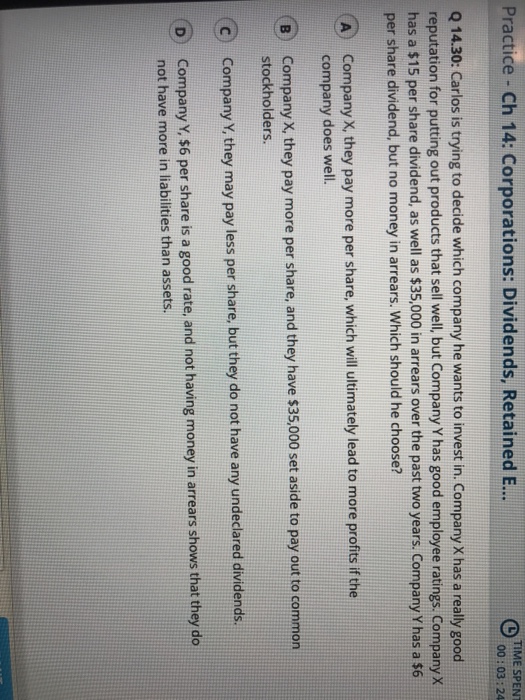 Solved Carlos is trying to decide which company he wants to | Chegg.com