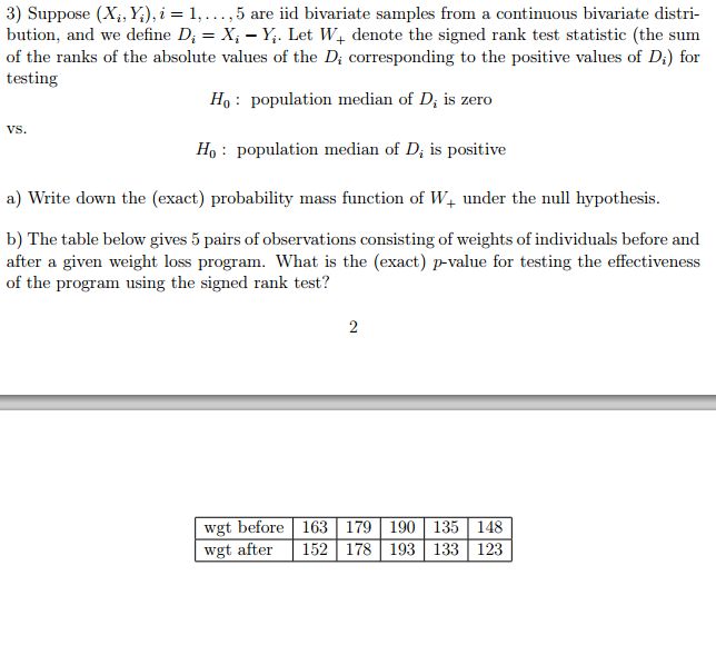 Suppose (Xi, Yi),i= 1,..., 5 are iid bivariate | Chegg.com