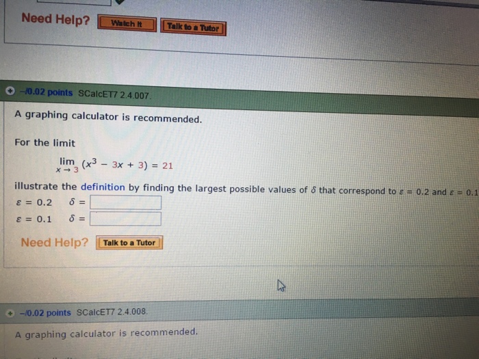 Solved A graphing calculator is recommended. For that limit | Chegg.com