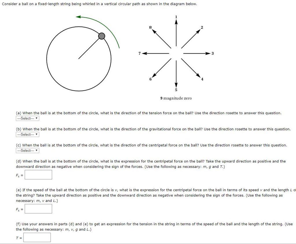 Solved Consider a ball on a fixed-length string being | Chegg.com