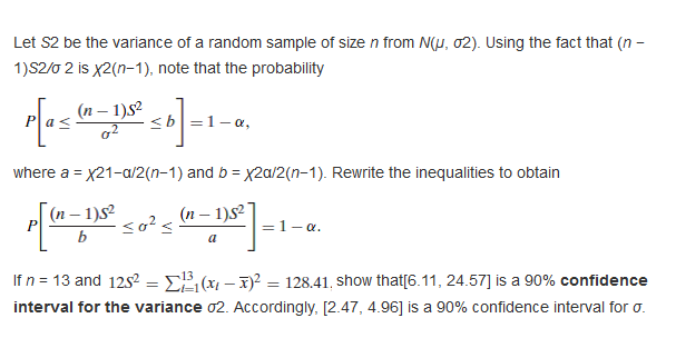 Solved Let S2 be the variance of a random sample of size n | Chegg.com