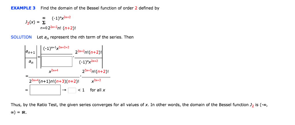 Solved Find the domain of the Bessel function of order 2 | Chegg.com