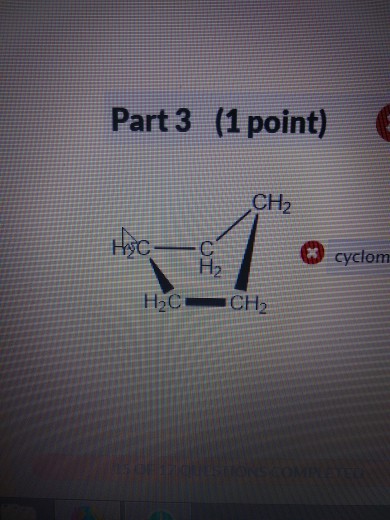 Solved Part 3 (1 point) CH2 cyclom | Chegg.com