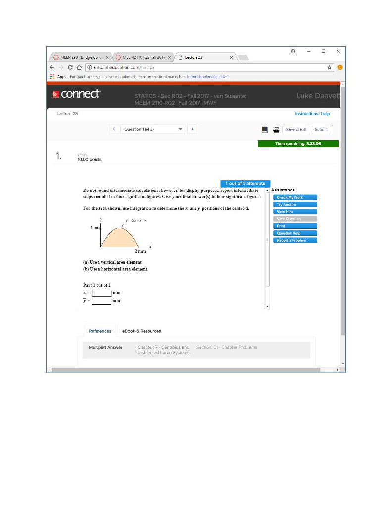 Solved O MEEM2901 Bridge Concx MEEM21 10 RO2 Fall 2017 × /a | Chegg.com
