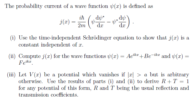 Solved The probability current of a wave function ψ(r) is | Chegg.com