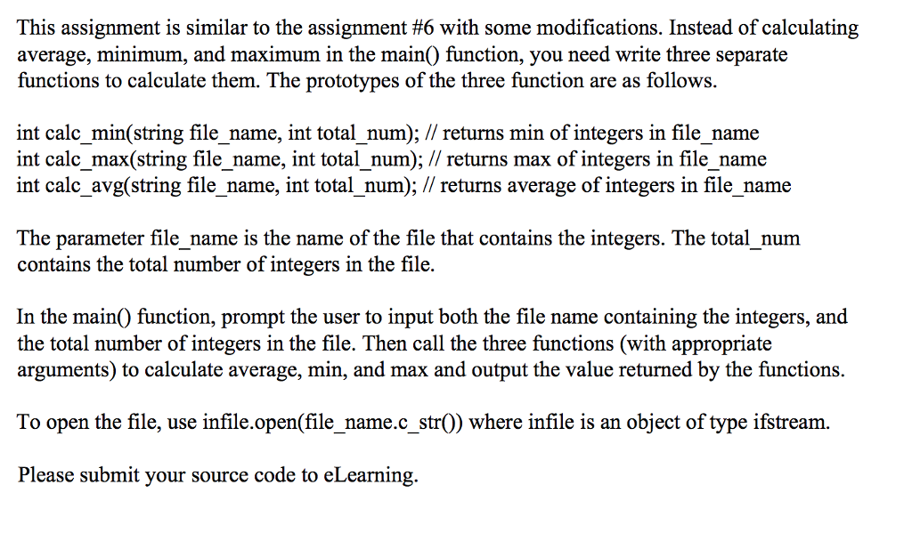 Solved This assignment is similar to the assignment #6 with | Chegg.com