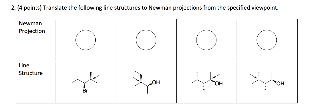Solved 2. (4 points) Translate the following line structures | Chegg.com