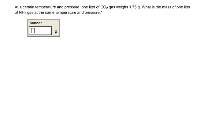 Solved At a certain temperature and pressure, one liter of | Chegg.com