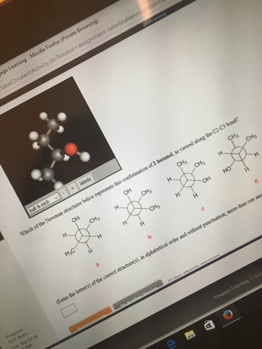 Solved Which of the newman structures below represents the | Chegg.com