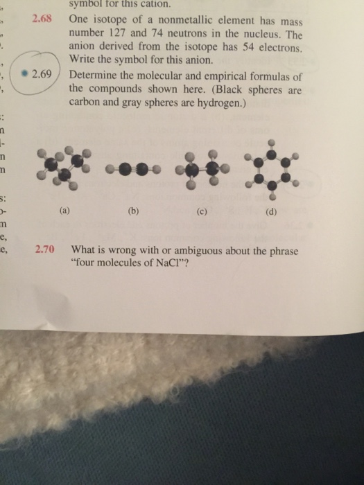 Solved Determine The Molecular And Empirical Formulas Of The