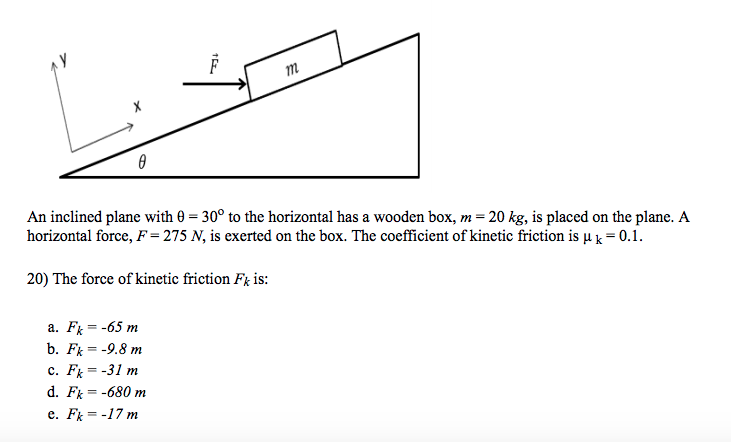 Solved An inclined plane with theta = 30 degree to the | Chegg.com