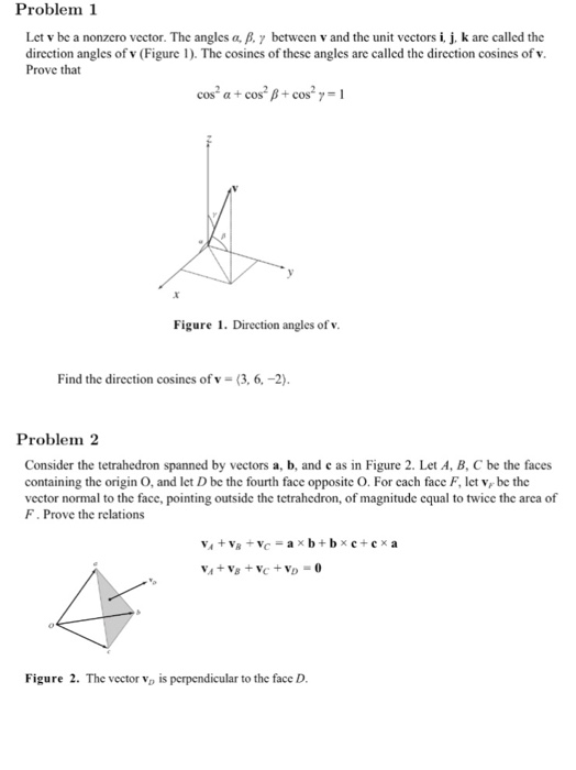 Solved Let v be a nonzero vector. The angles alpha, beta, | Chegg.com