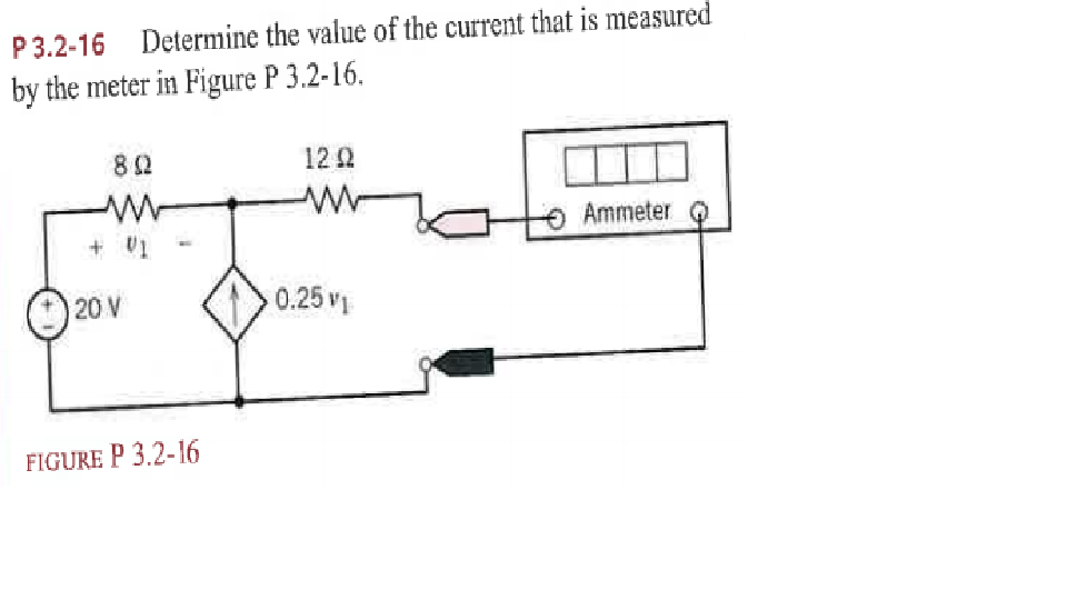Solved determine the value of the current that is measure by | Chegg.com