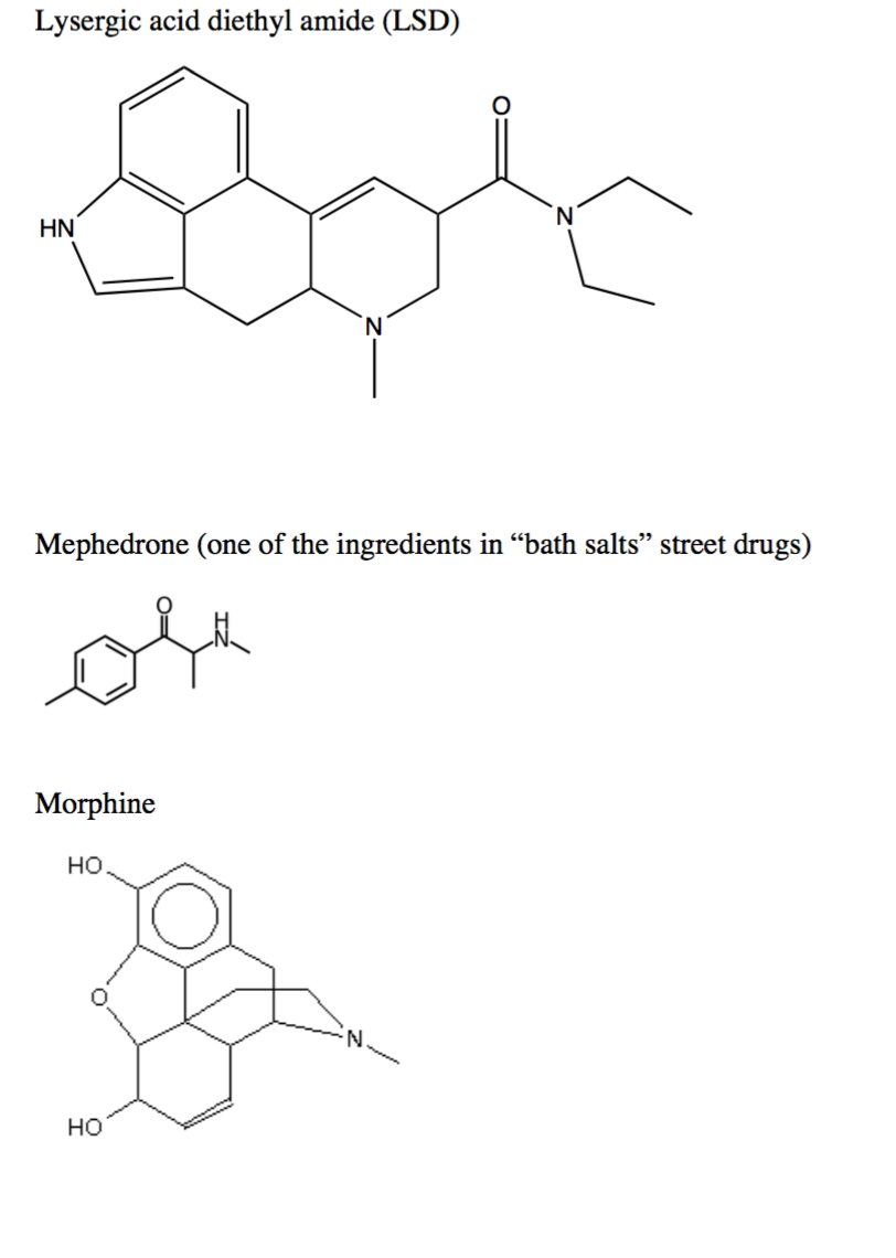 Solved Lysergic acid diethyl amide (LSD) Mephedrone (one of | Chegg.com