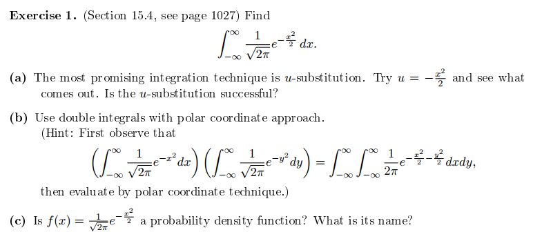 Solved Find integral^infinity_- infinity 1/squareroot 2 pi e | Chegg.com