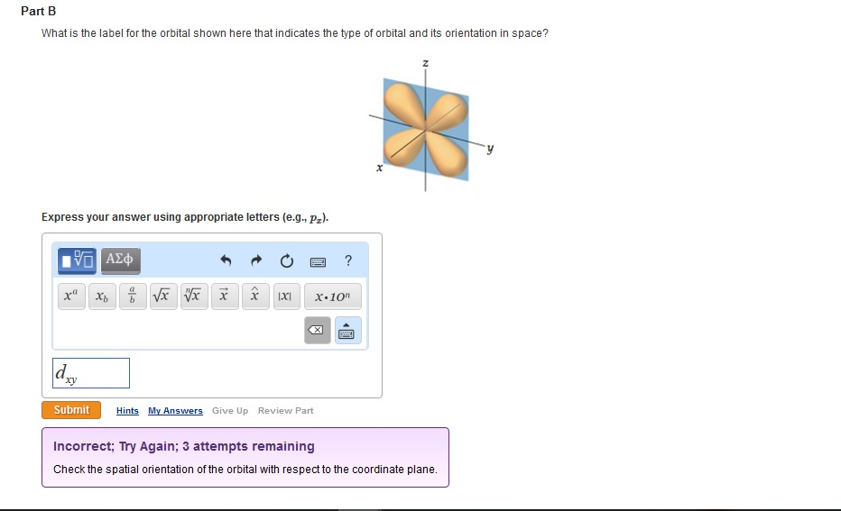 Solved What is the label for the orbital shown here that | Chegg.com