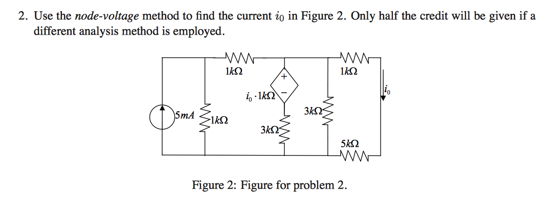 Solved Use the node-voltage method to find the current i0 in | Chegg.com