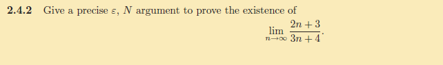 Solved Give a precise epsilon, N argument to prove the | Chegg.com