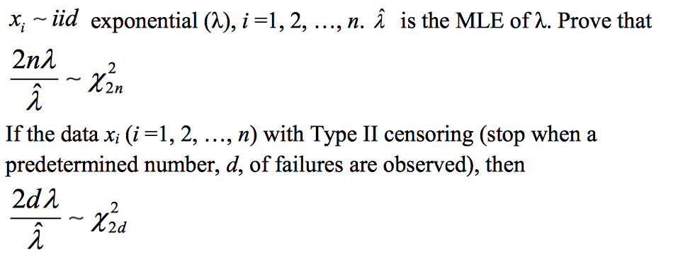 Solved Xi ~ ud exponential (A), i =1, 2, , n. λ is the MLE | Chegg.com