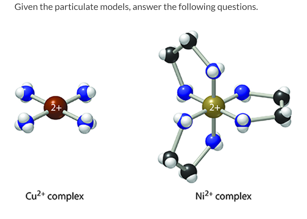 Solved 1a) Write the formula for the Cu2+ complex. Use the | Chegg.com