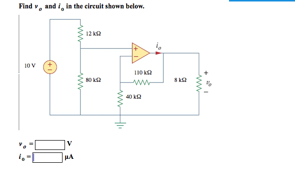 Solved Find v_0 and i_e in the circuit shown below. | Chegg.com