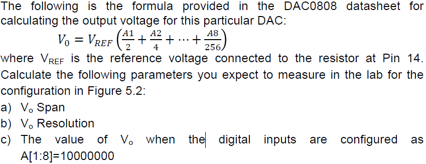 Solved The Following Is The Formula Provided In The DAC0808 Chegg solved-the-following-is-the-formula-provided-in-the-dac0808-chegg