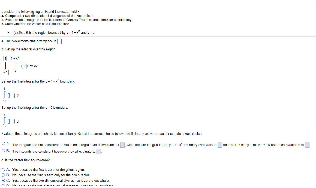 Solved Consider the following region R and the vector field | Chegg.com