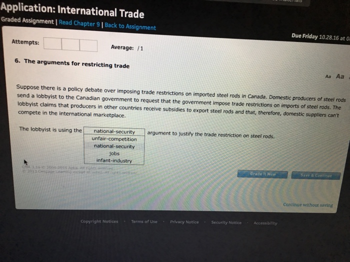 Solved The arguments for restricting trade Suppose there is | Chegg.com