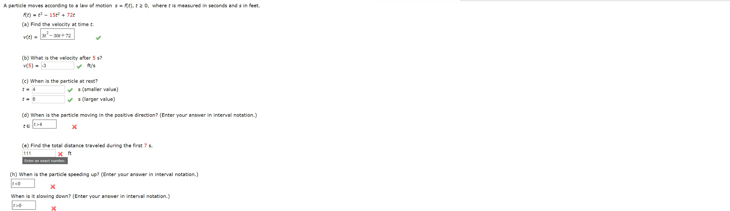 Solved A particle moves according to a law of motion s = | Chegg.com