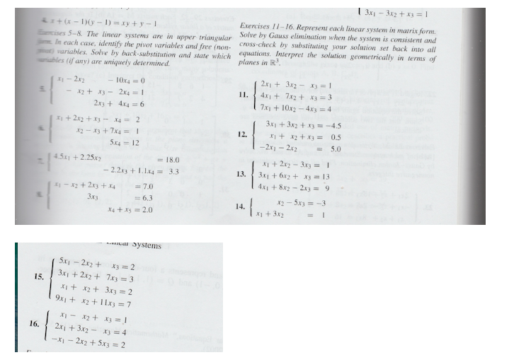 Solved Represent each linear system in matrix form. Solve by | Chegg.com