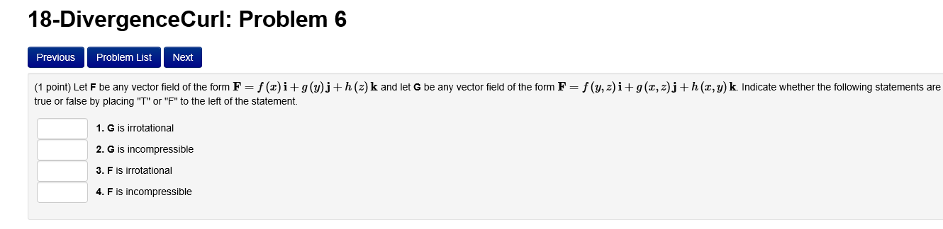 Solved 18-DivergenceCurl: Problem 7 PreviouS Problem List | Chegg.com