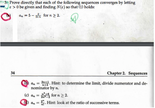 Solved Prove directly that each of the following sequences | Chegg.com