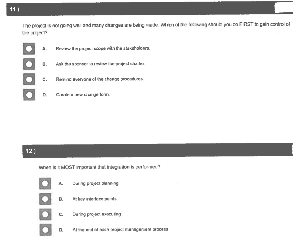 Solved The project is not going well and many changes are | Chegg.com